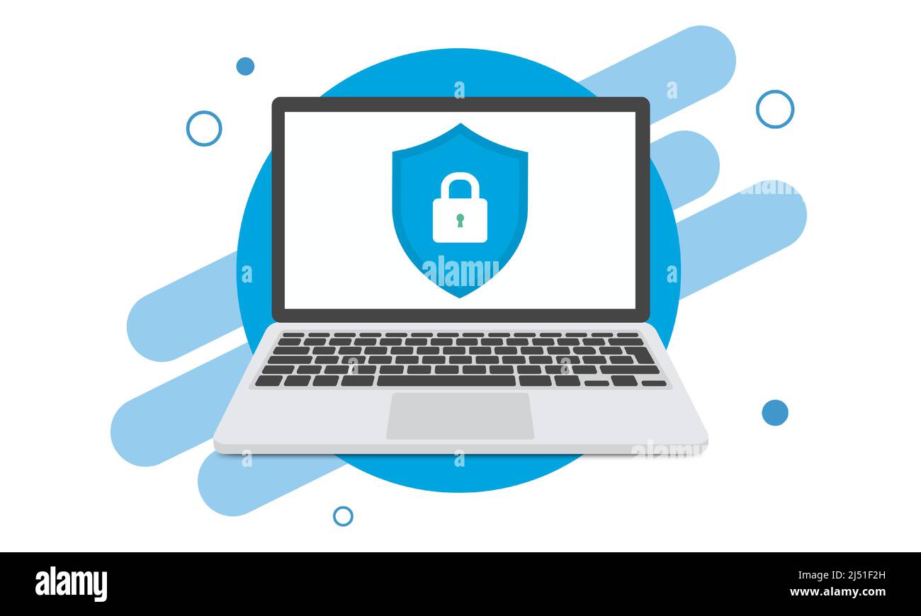 Cyber security. Data protection, cybersecurity concept. Modern flat design graphic elements for ...