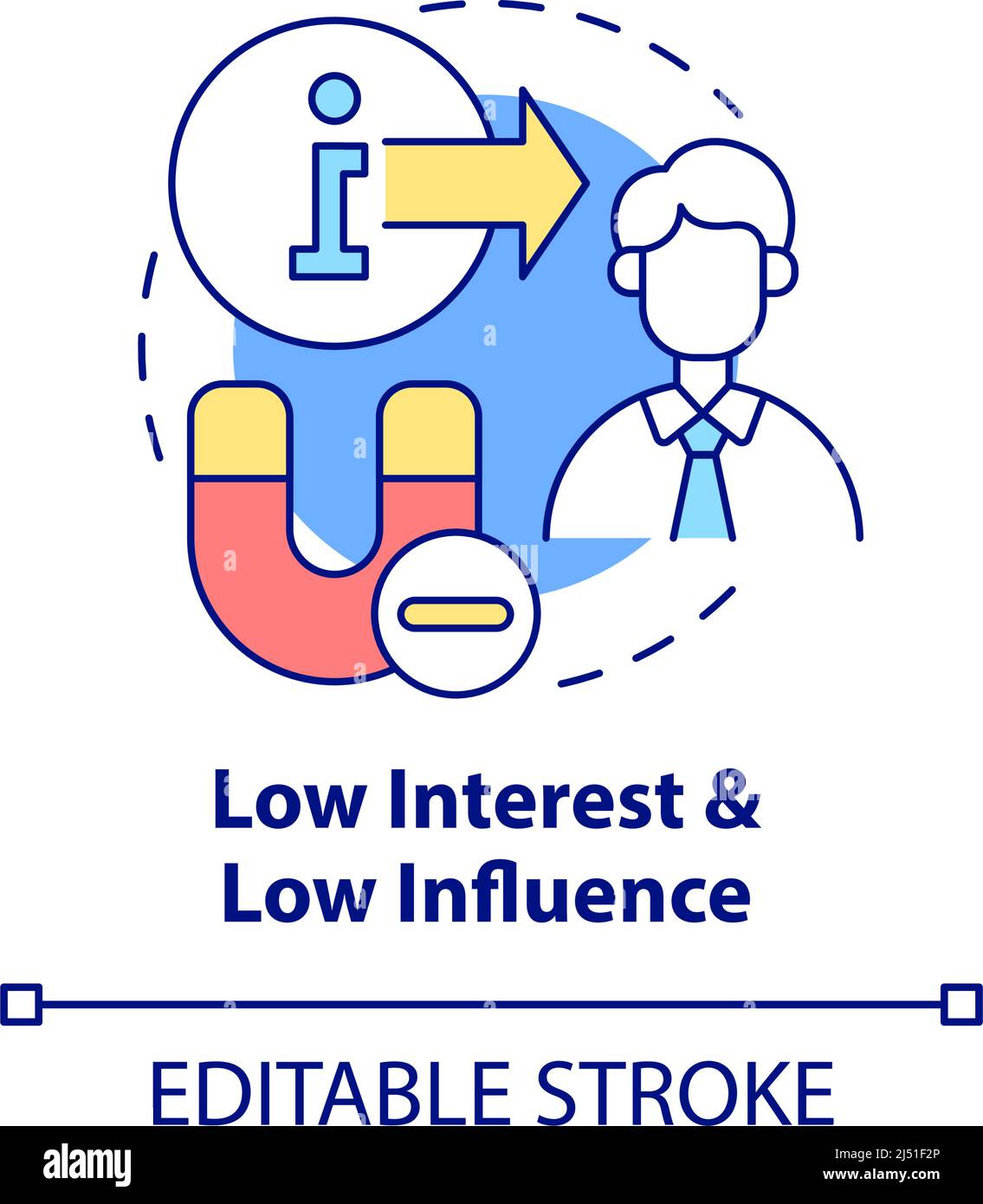 Low interest and low influence concept icon Stock Vector Image & Art ...