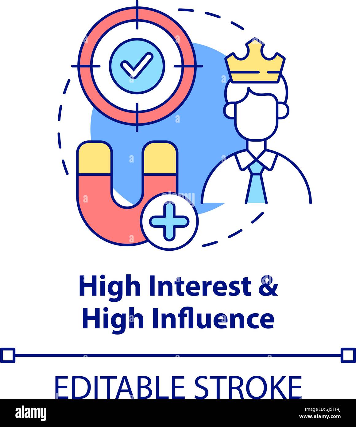 High interest and high influence concept icon Stock Vector Image & Art ...