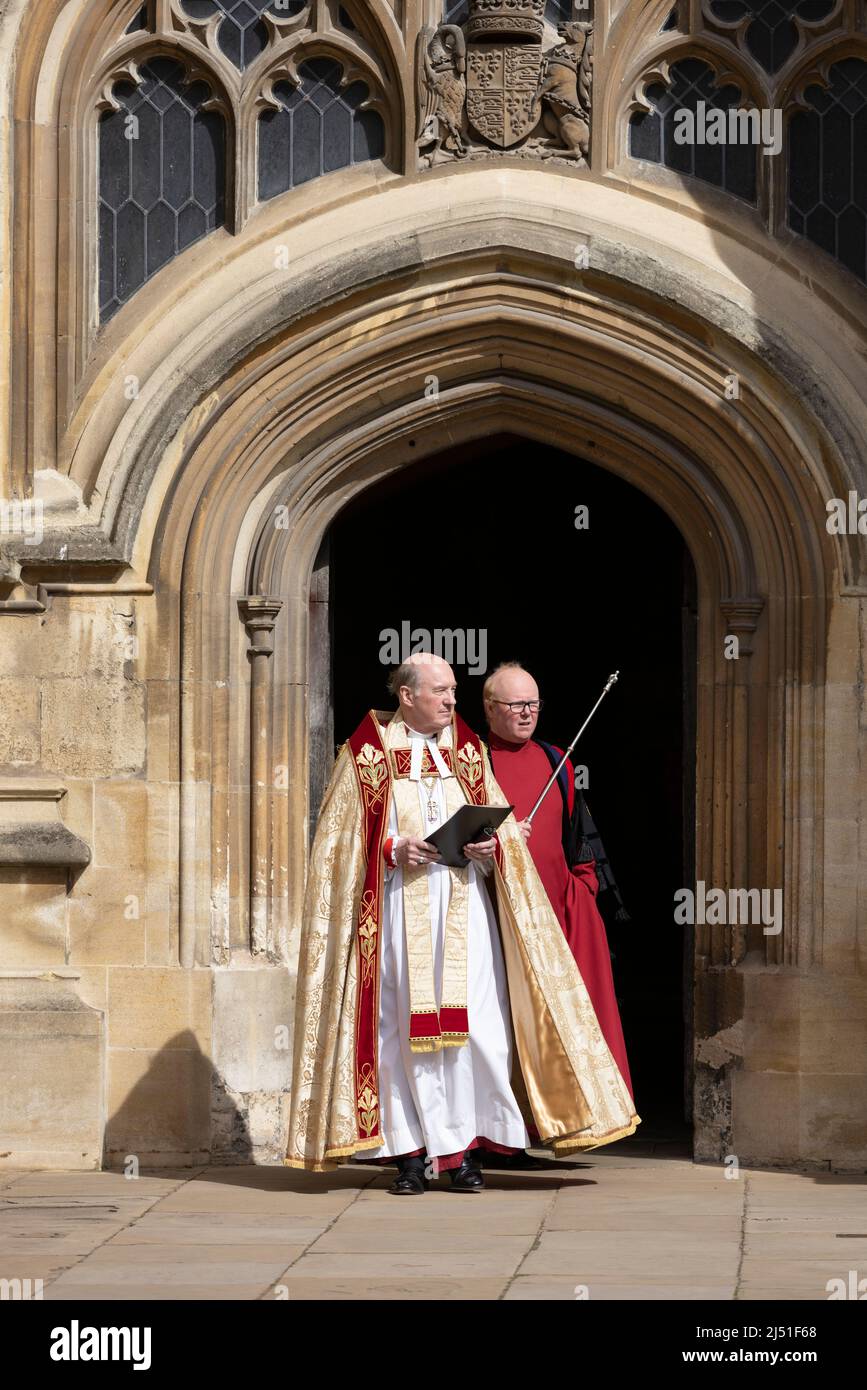 The Right Reverend David Conner KCVO awaits members of the Royal Family ...