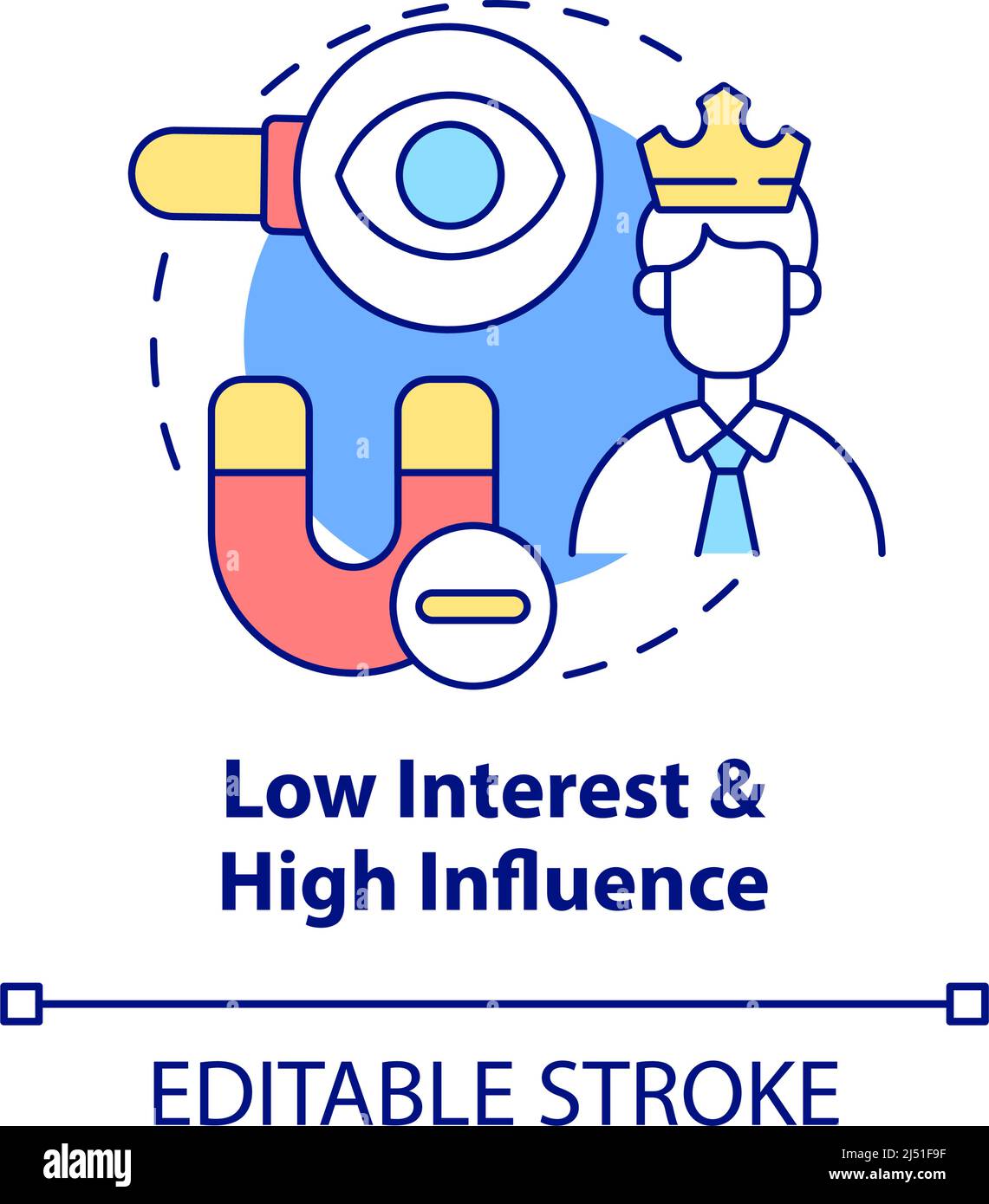 Low interest and high influence concept icon Stock Vector Image & Art ...