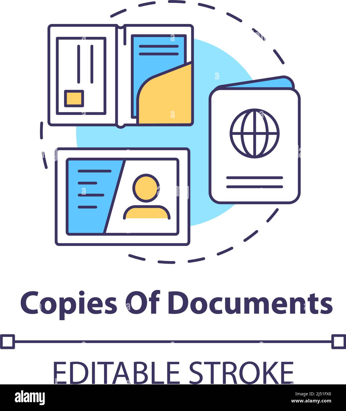 Copies of documents concept icon Stock Vector Image & Art - Alamy
