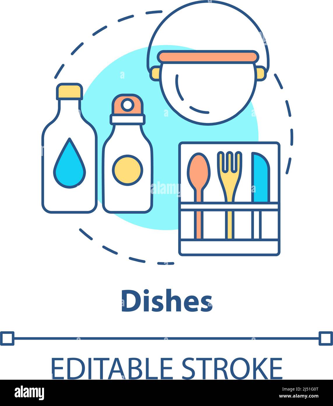 Dishes concept icon Stock Vector Image & Art - Alamy