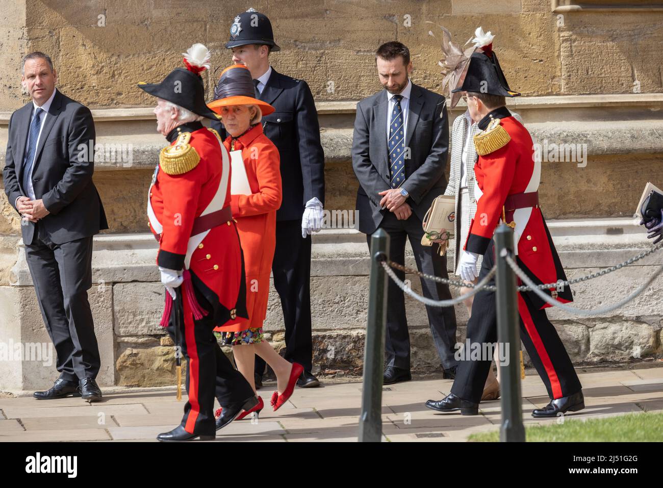 Members of the Royal Family attend the Easter Service at St George's ...