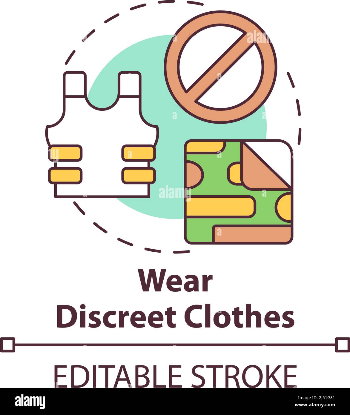Wear discreet clothes concept icon Stock Vector Image & Art - Alamy