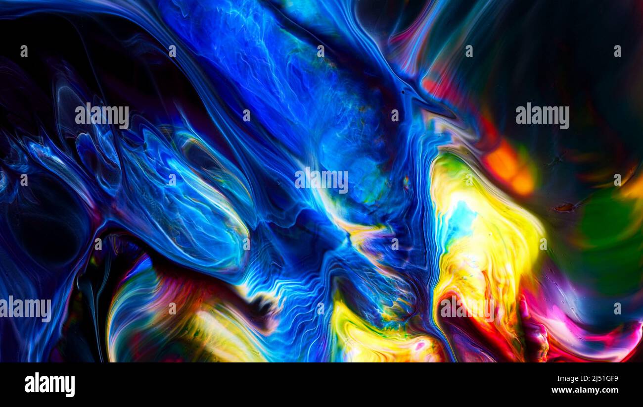 Fluide liquide art acrylic oil paints texture. Backdrop abstract mixing ...