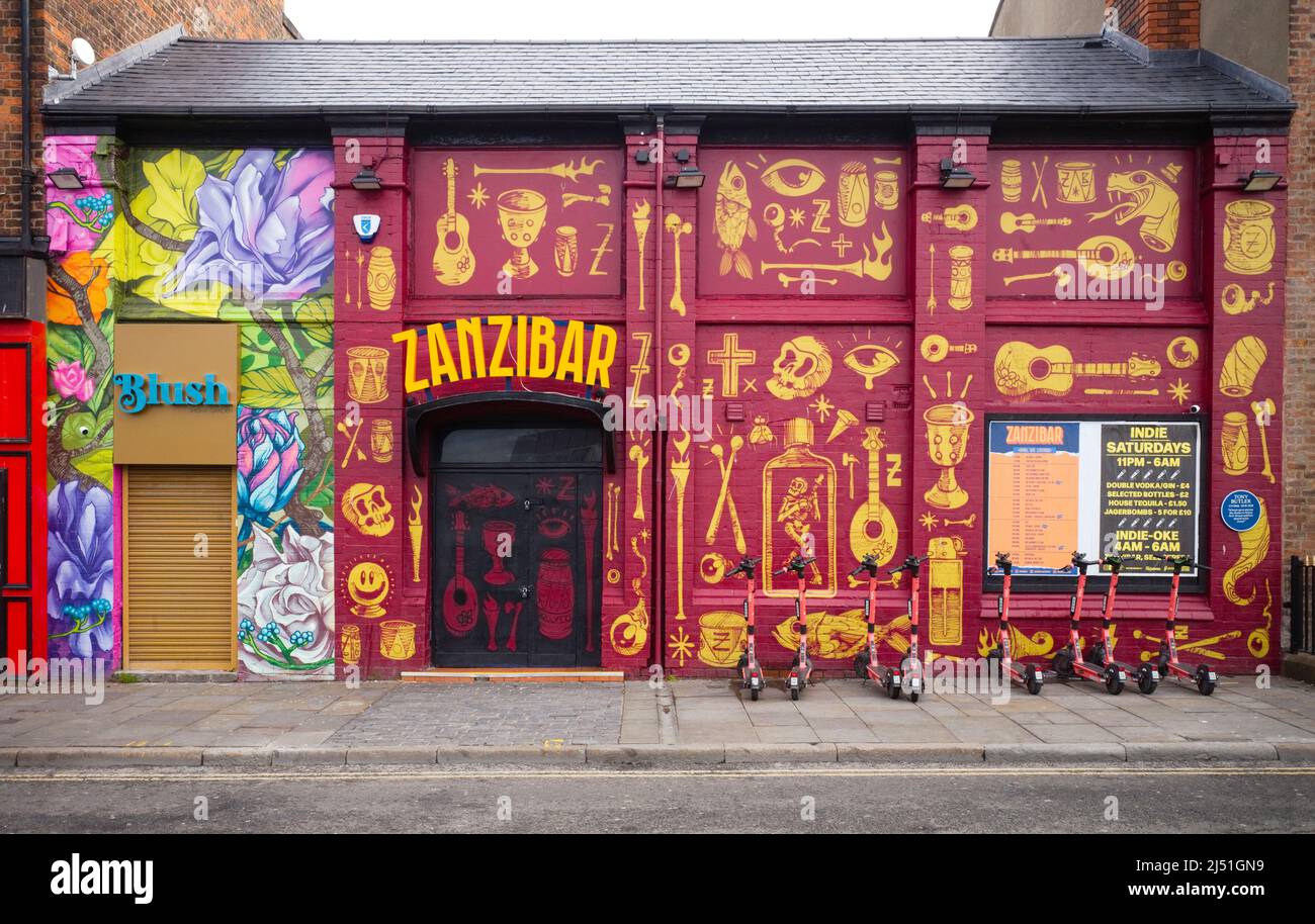 Exterior of the Zanzibar club and bar in Seel Street, Liverpool which ...