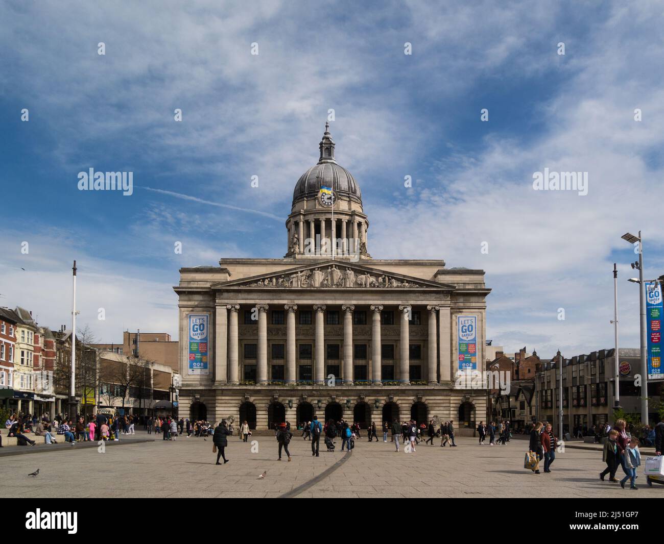 Nottingham City Hall Council House impressive landmark building in Old ...