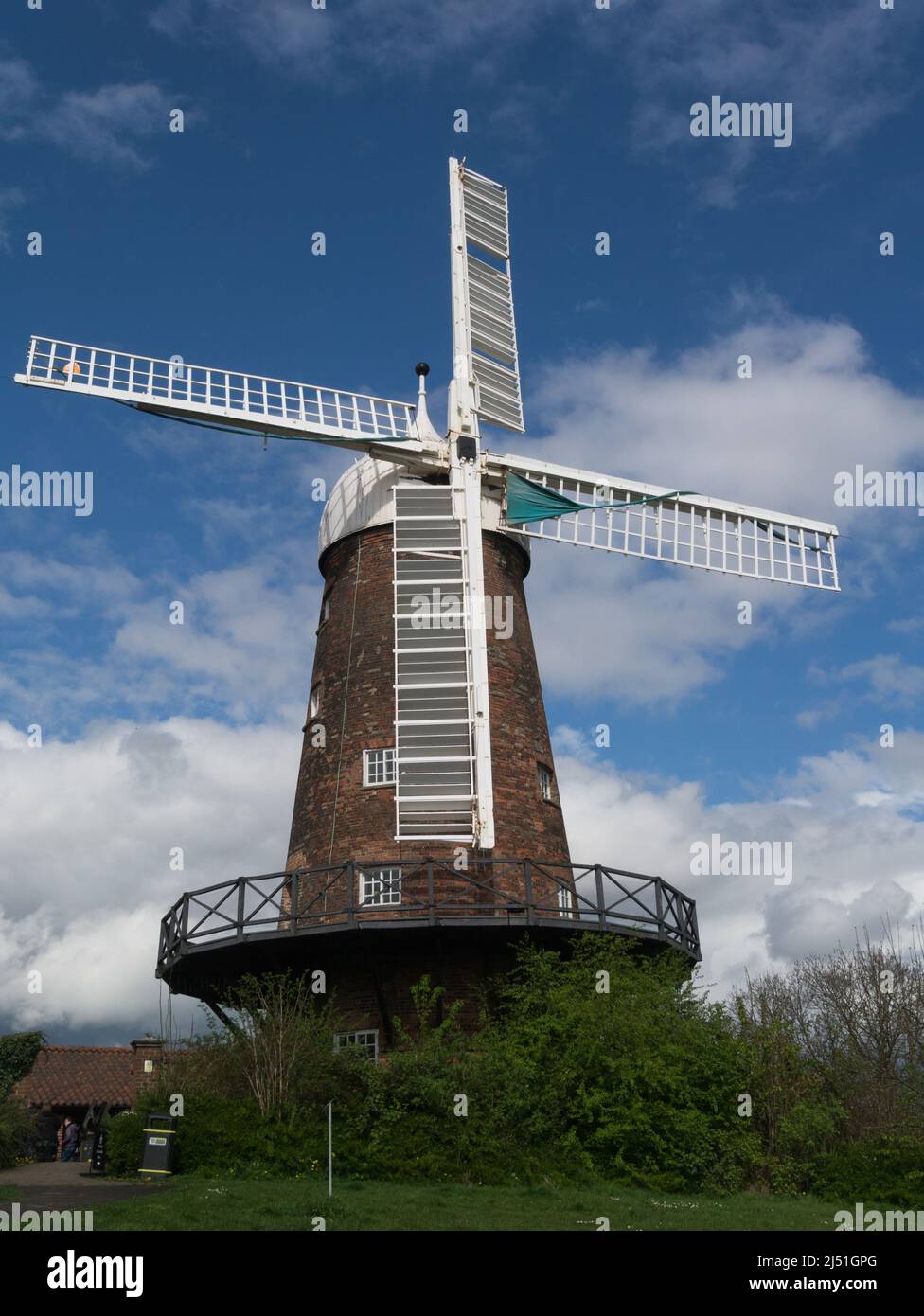 Windmill turns grain into award winning organic flour hi-res stock ...