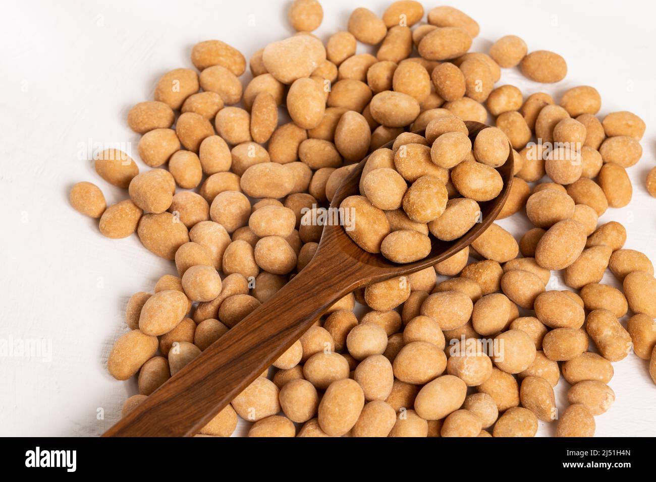 Tasty Peanuts Covered With A Crunchy Layer Of Wheat Flour Stock Photo ...