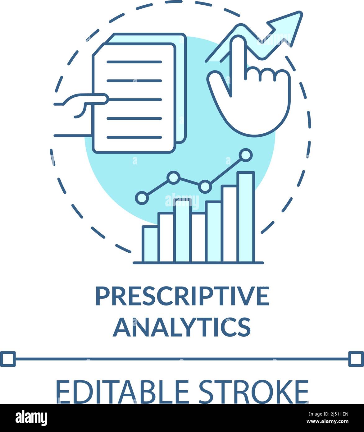 Prescriptive analytics turquoise concept icon Stock Vector Image & Art ...