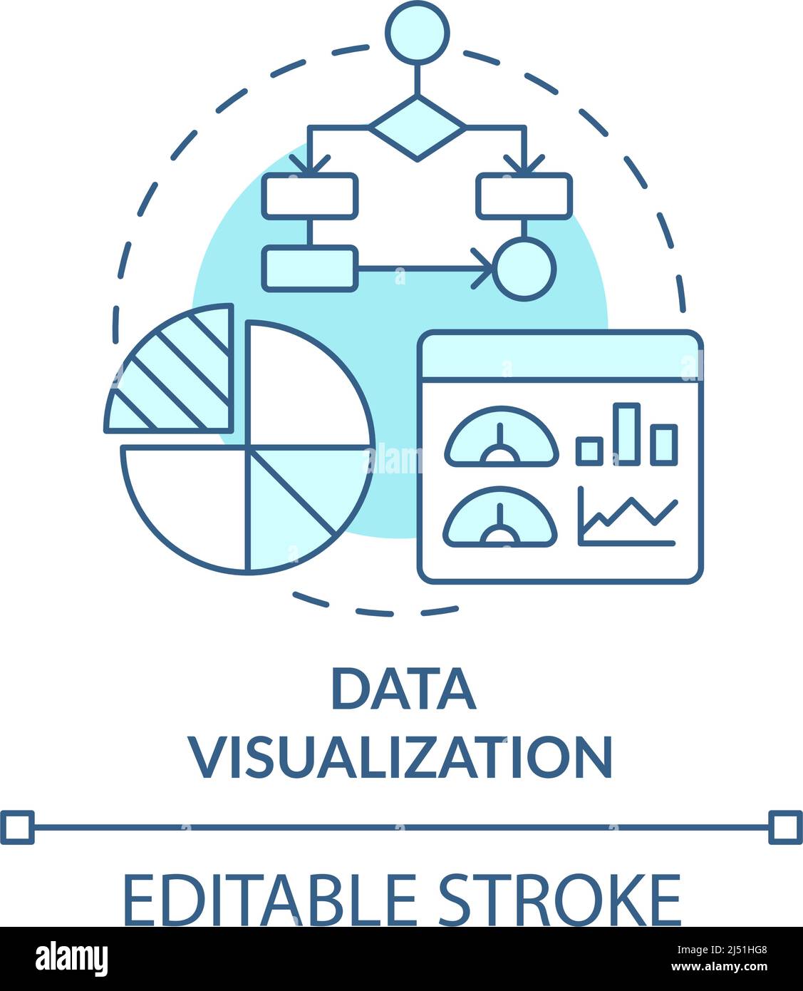 Data visualization turquoise concept icon Stock Vector Image & Art - Alamy