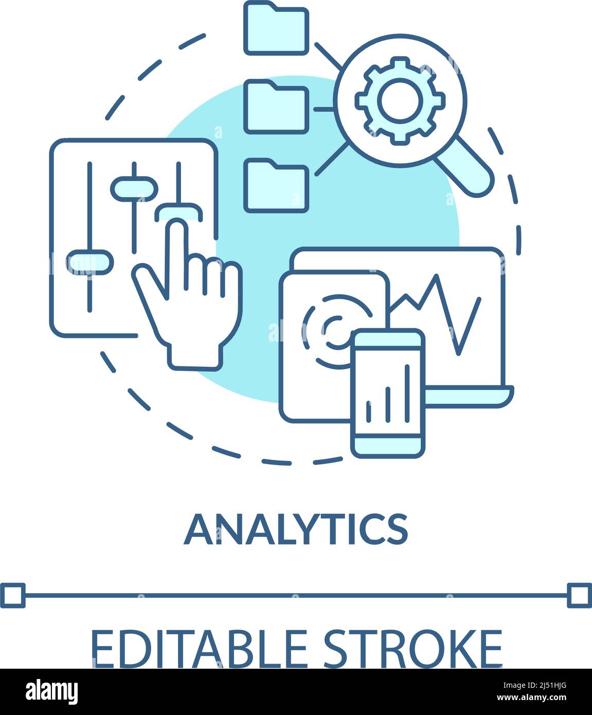 Analytics turquoise concept icon Stock Vector Image & Art - Alamy