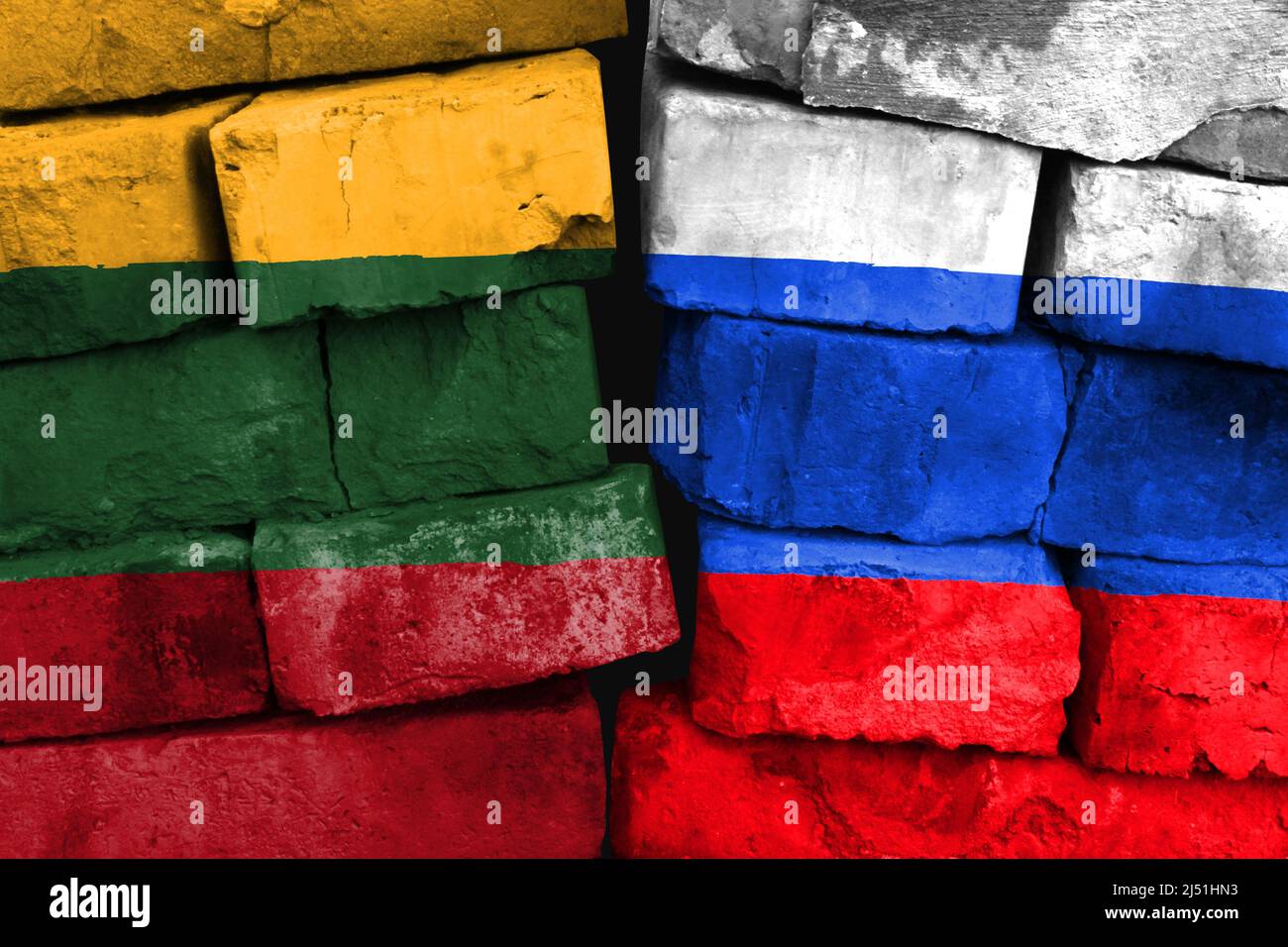 Concept of the relationship between Lithuania and Russia with two ...