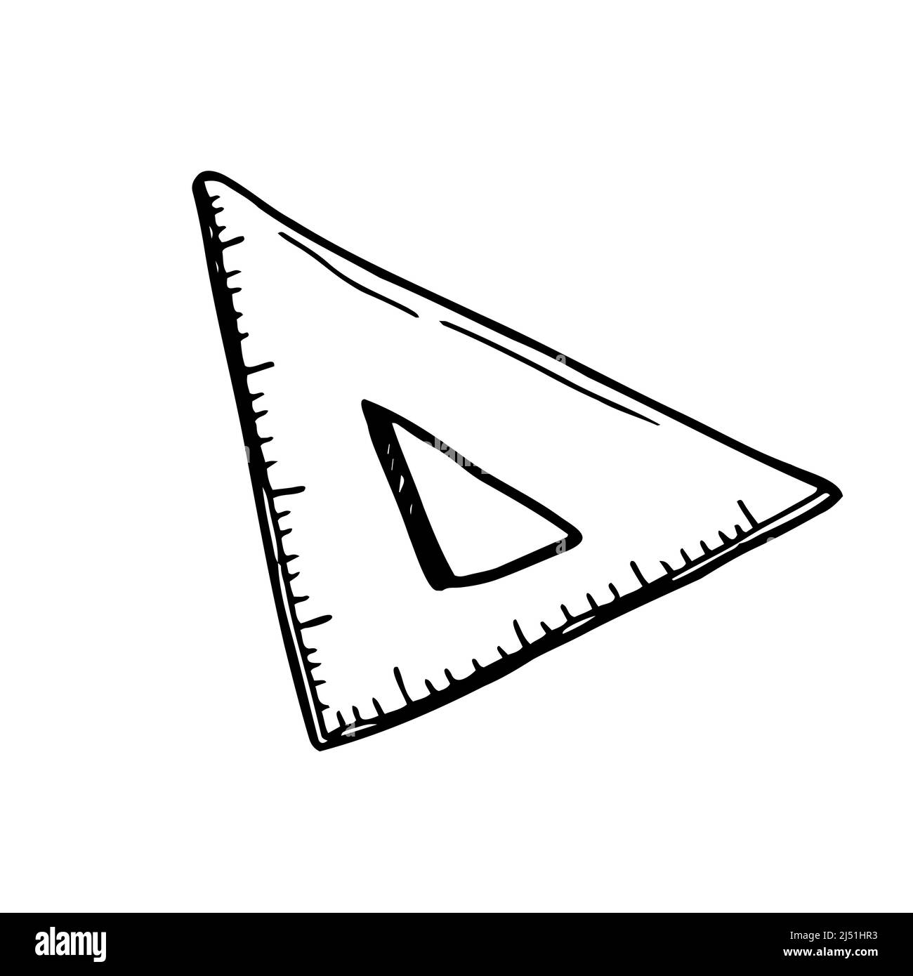 Triangular. Ruler. Doodle vector image Stock Vector Image & Art - Alamy