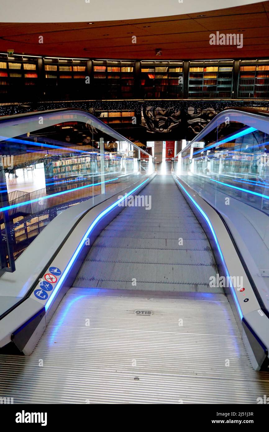 Escalator on the Interior of the Birmingham Library in the United ...