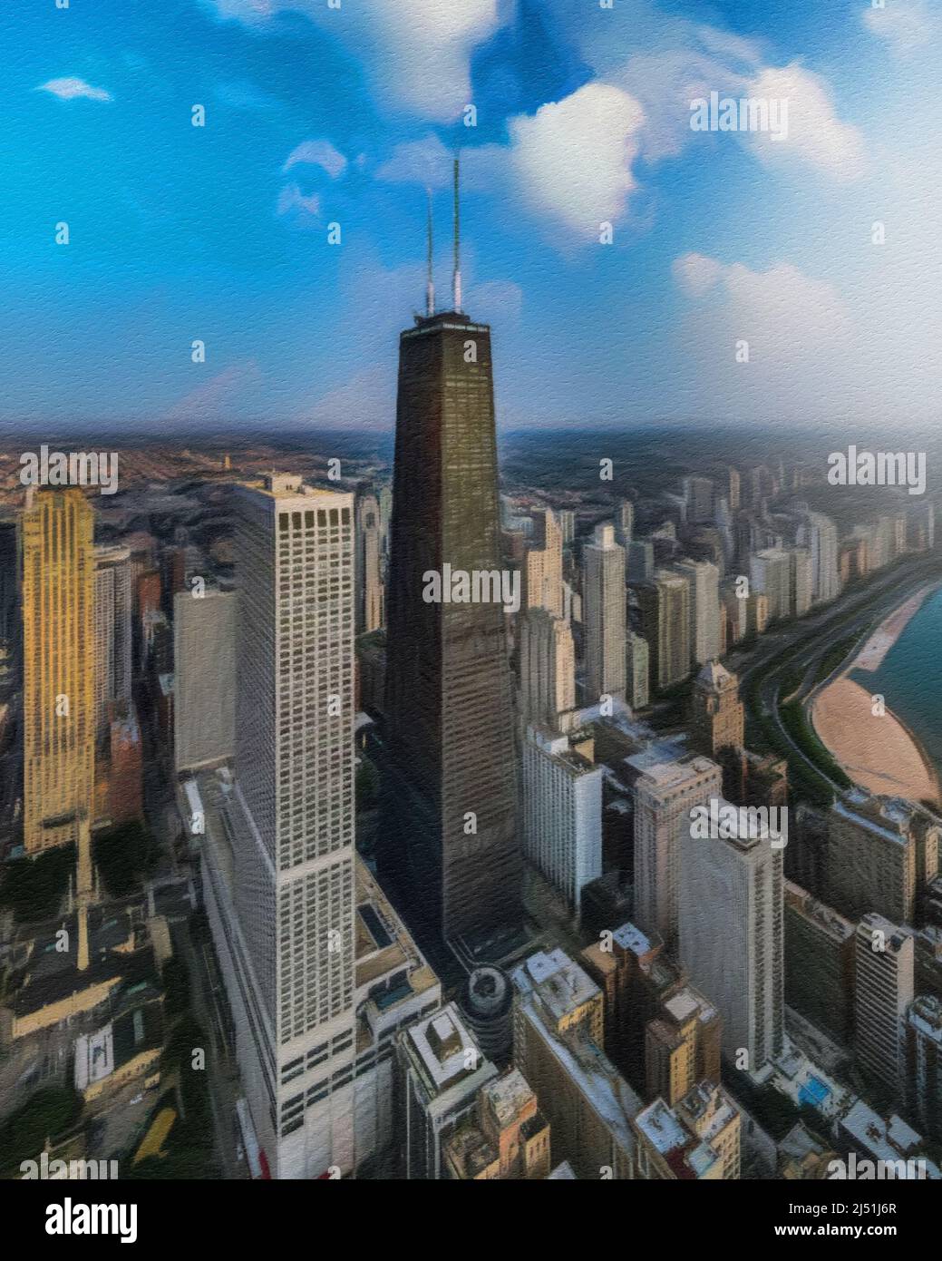 Chicago USA city center skyscrapers and architecture, America travel ...