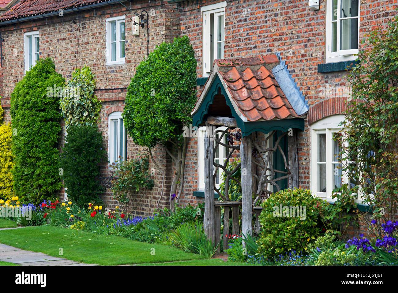 Cottage in the village of Wheldrake, North Yorkshire, England UK Stock ...