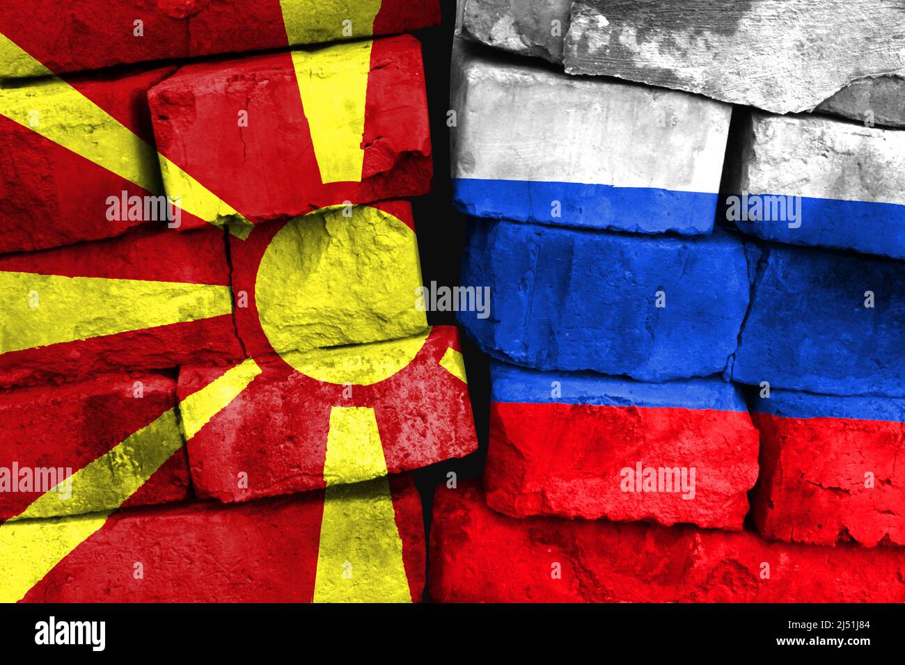 Concept of the relationship between Macedonia and Russia with two ...