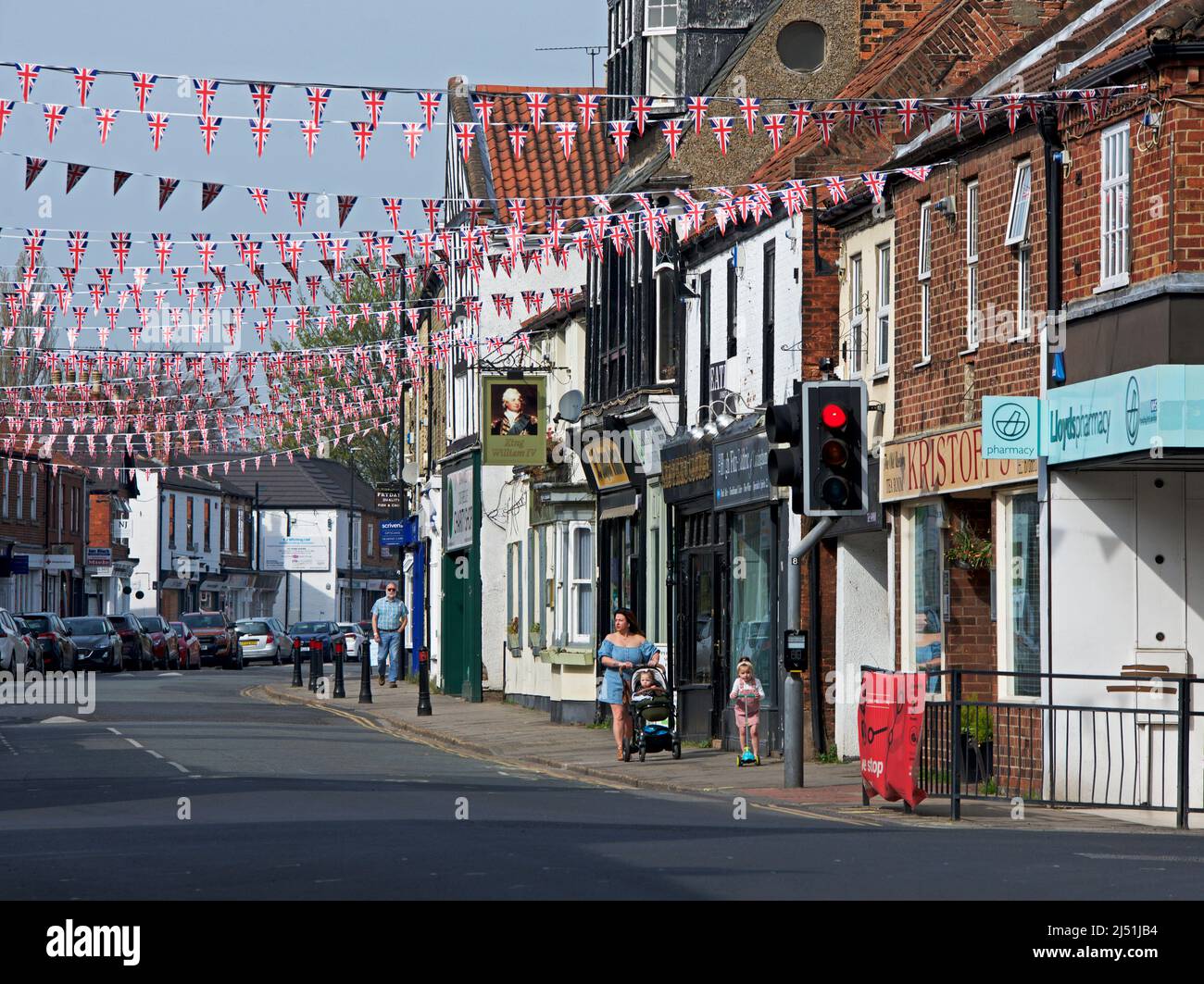 Hallgate in the village of Cottingham, East Yorkshire, England UK Stock ...