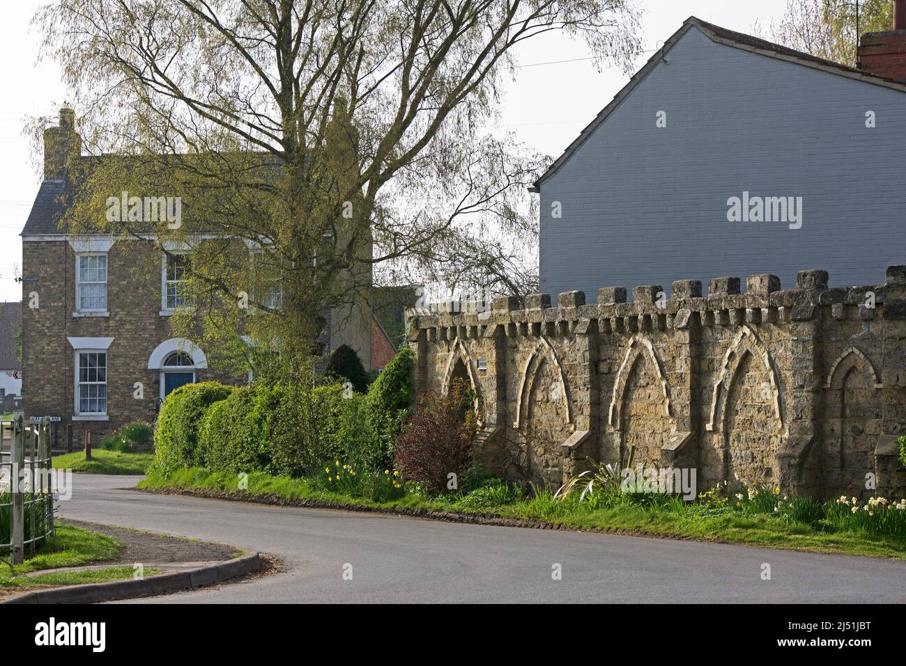 The Sebastopol Wall in the village of Ellerker, East Yorkshire, England ...