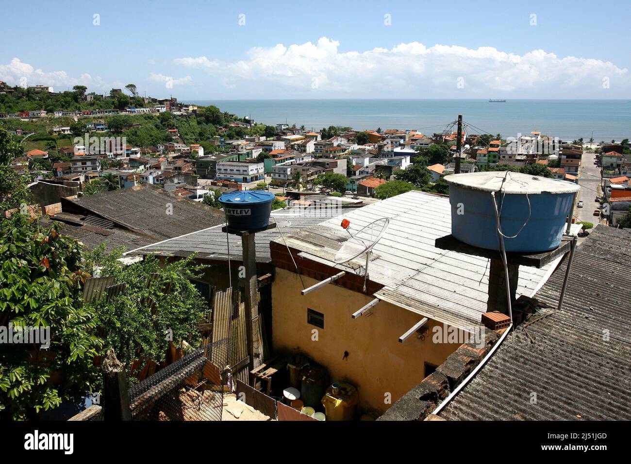 ilheus, bahia, brazil - december 5, 2011: plastic box for water storage ...
