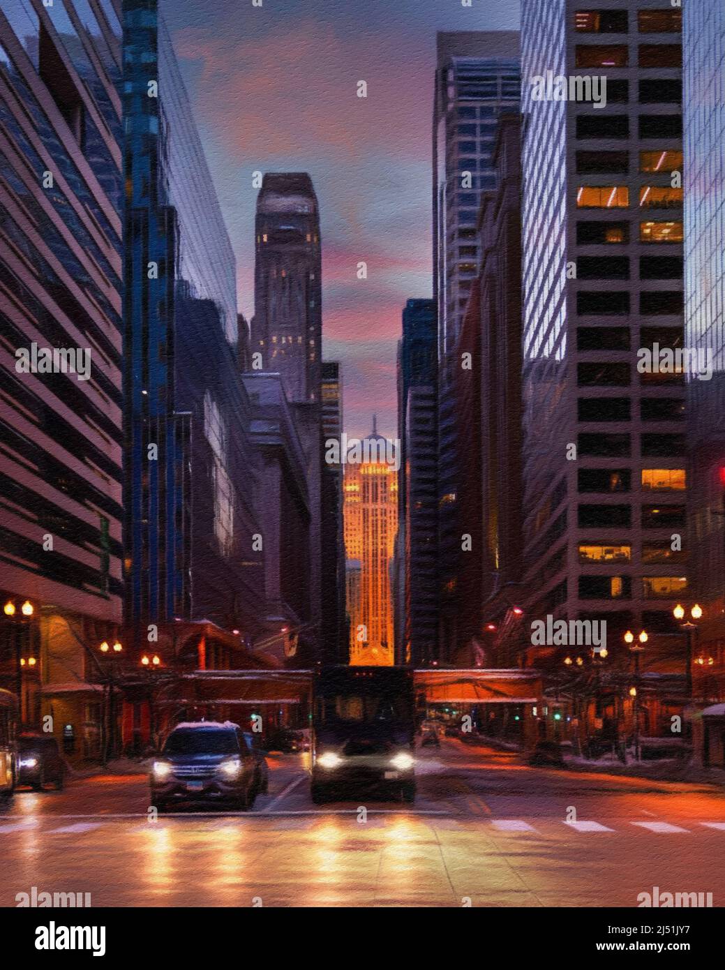 Chicago USA city center skyscrapers and architecture, America travel ...