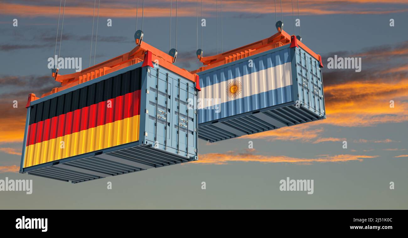 Cargo containers flags germany hi-res stock photography and images - Alamy