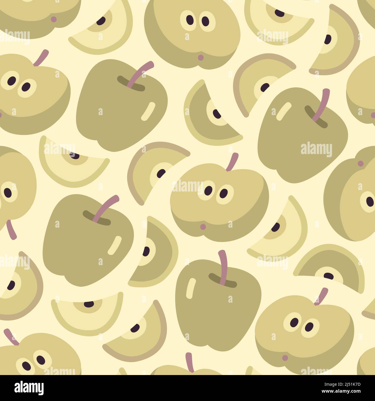 Cartoon apple half hi-res stock photography and images - Alamy