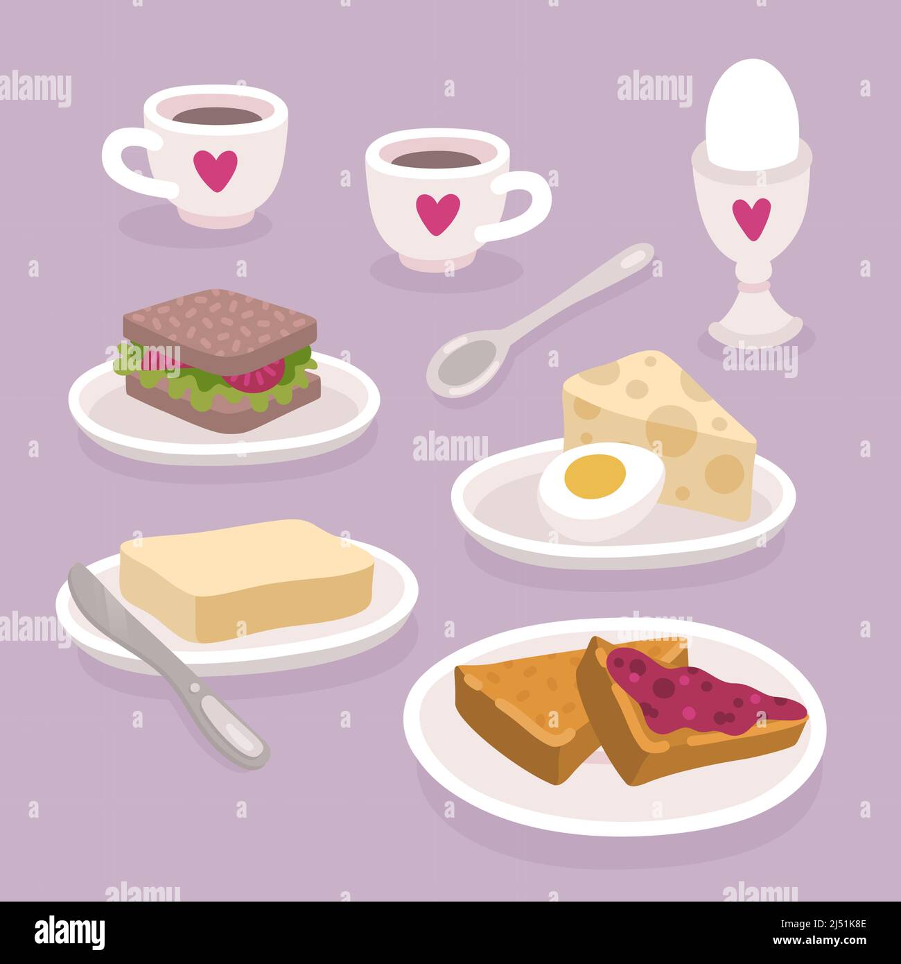 Breakfast brunch cup fresh Stock Vector Images - Alamy