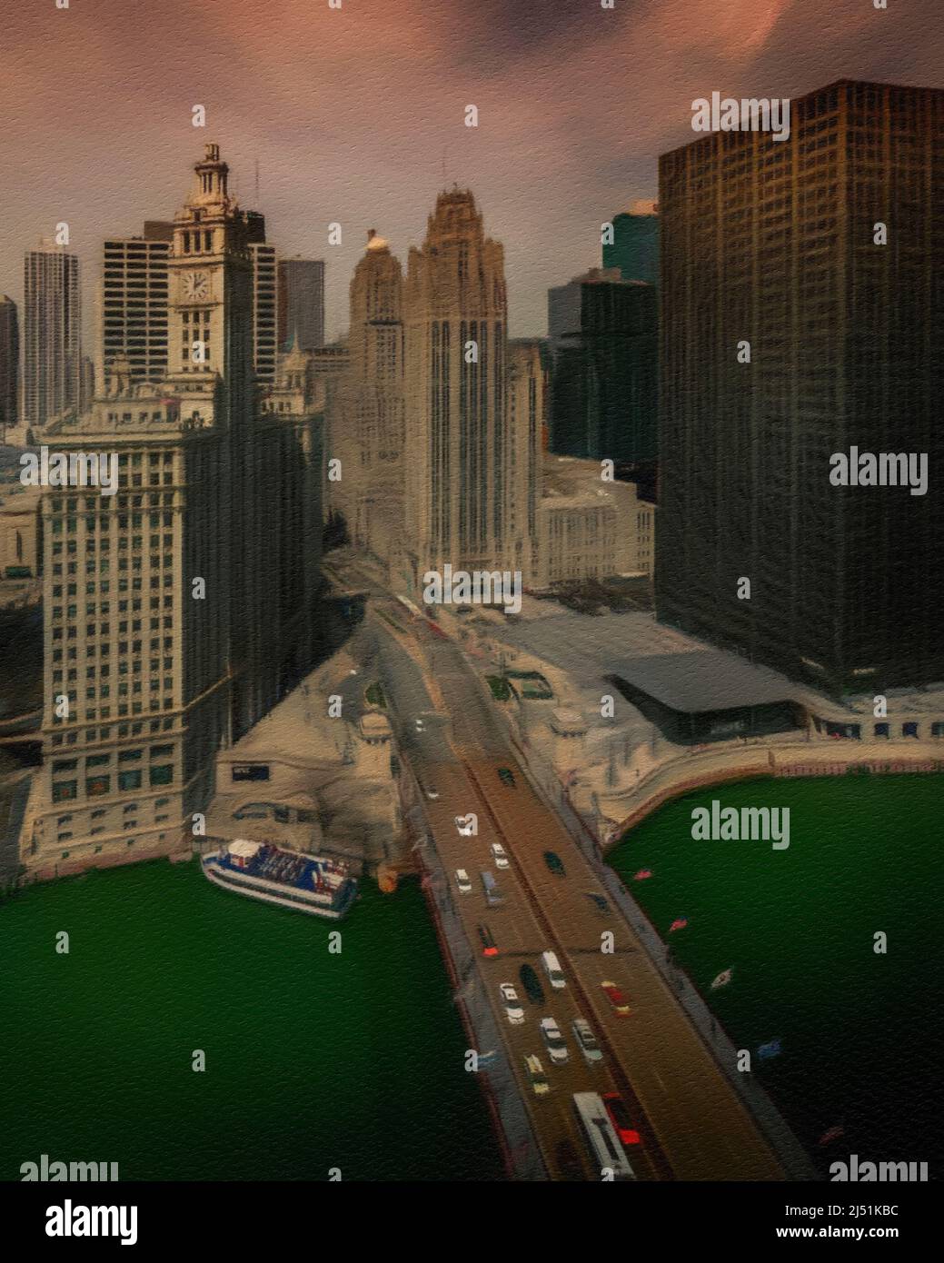 Chicago USA city center skyscrapers and architecture, America travel ...