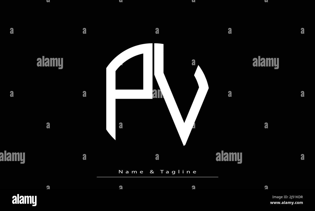 Pv modern logo hi-res stock photography and images - Alamy