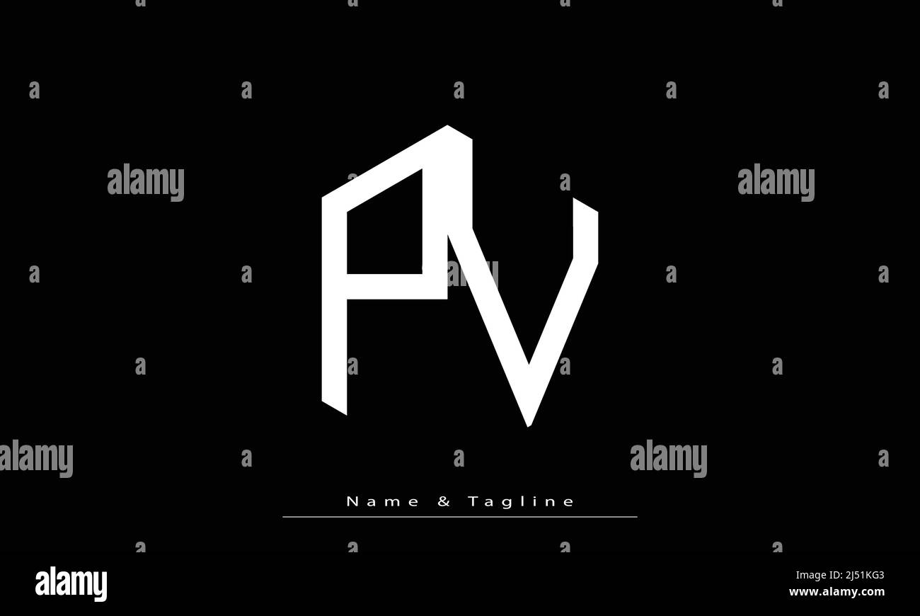 Pv modern logo hi-res stock photography and images - Alamy