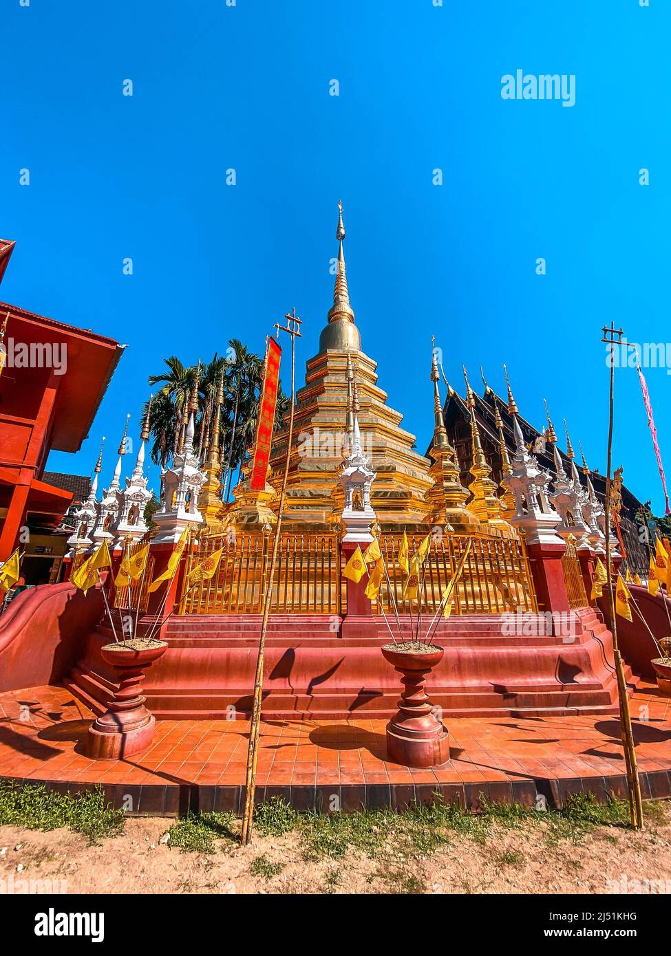 Wat Phan Tao, temple in Old city Chiang Mai, Thailand Stock Photo - Alamy