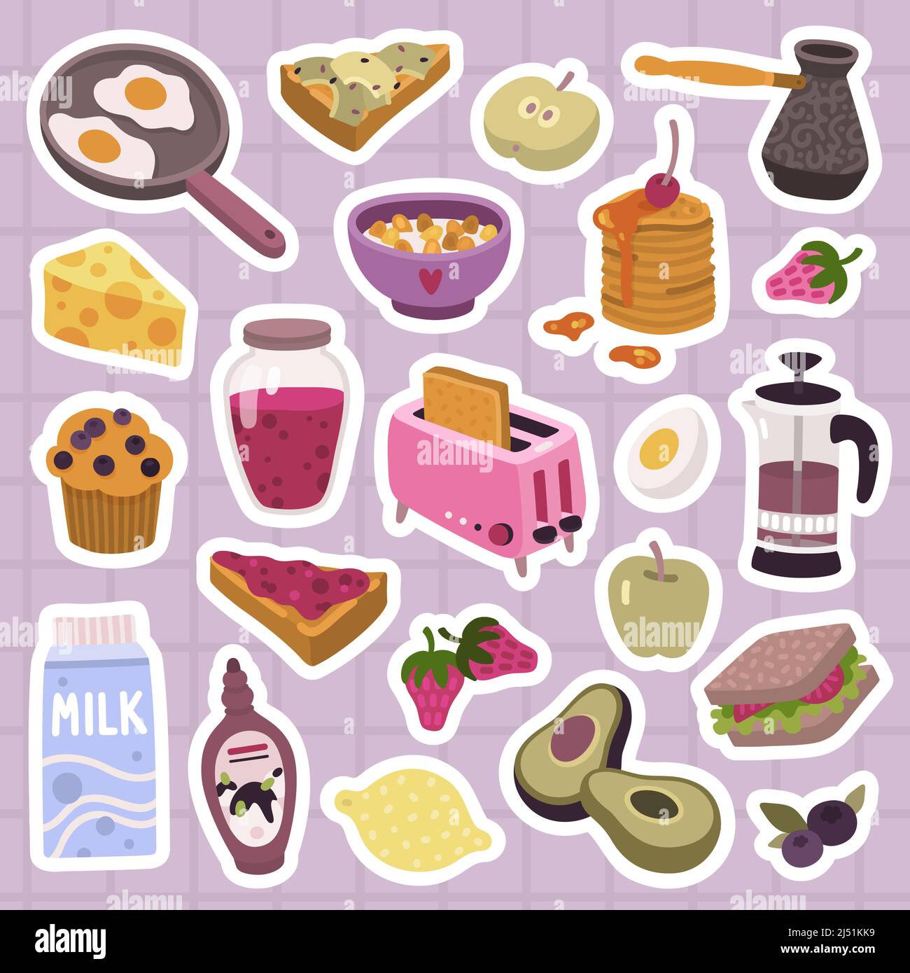 Breakfast pancakes berries strawberry Stock Vector Images - Alamy