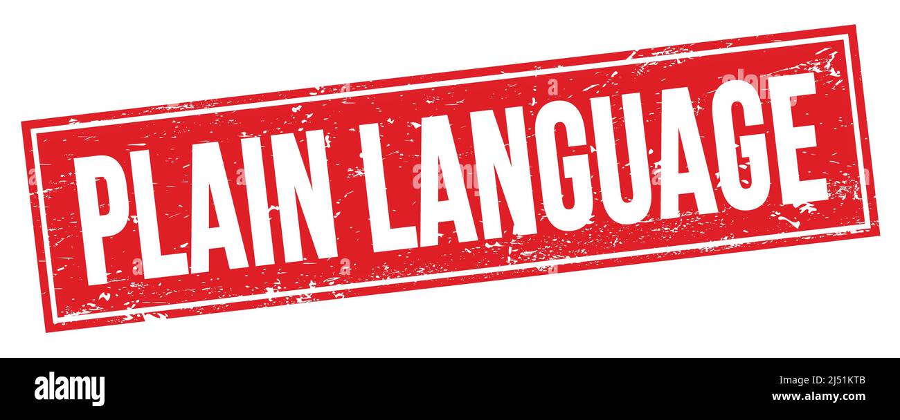 Plain language stamp hi-res stock photography and images - Alamy