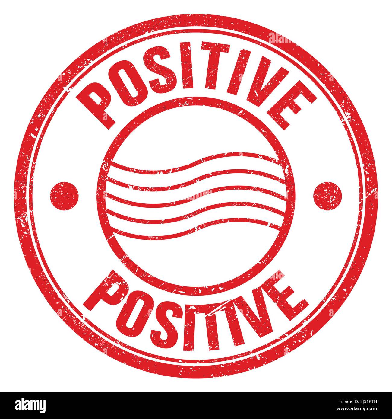 POSITIVE word written on red round postal stamp sign Stock Photo - Alamy