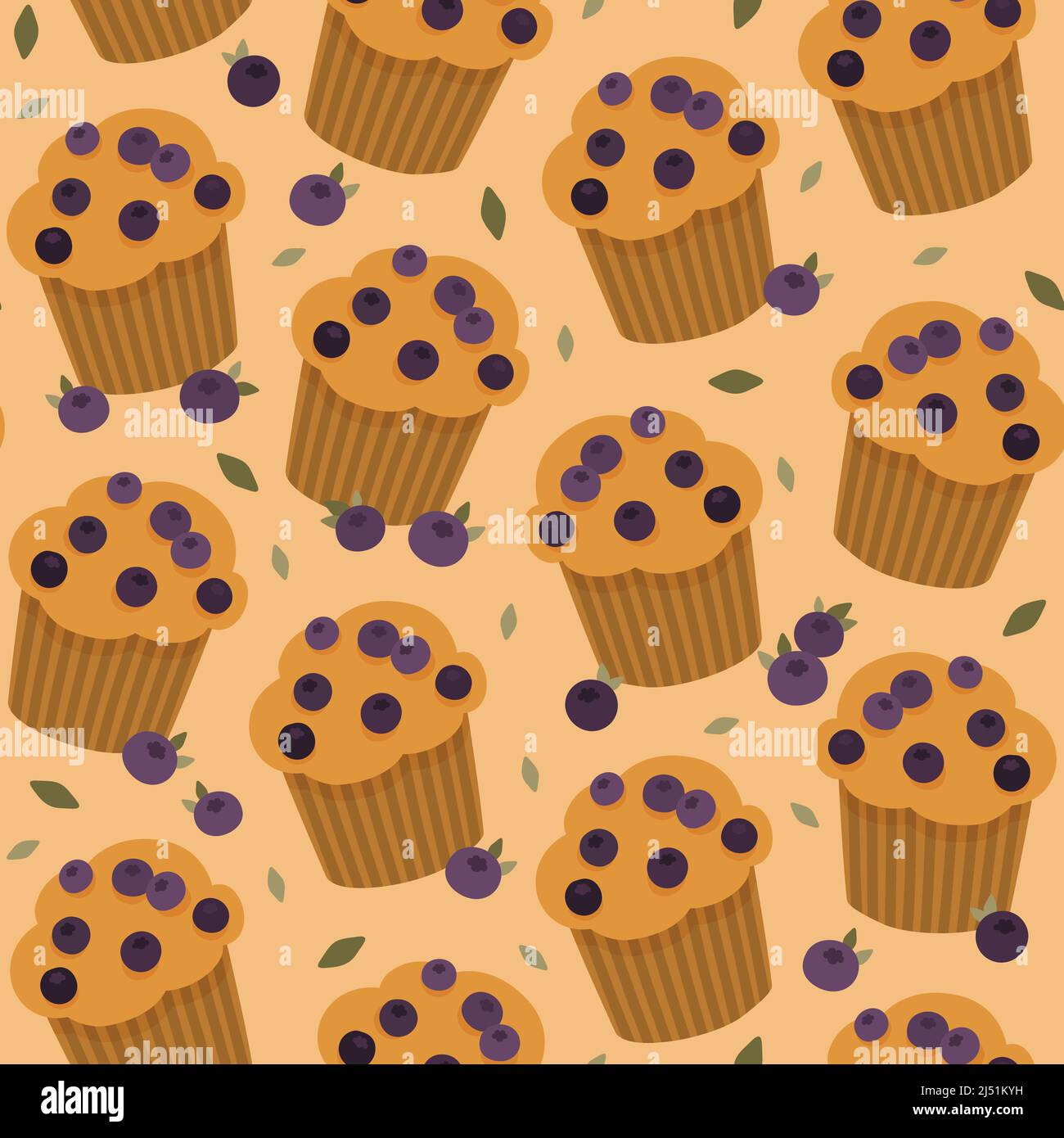 Blueberry Muffin Pattern Stock Vector Image And Art Alamy