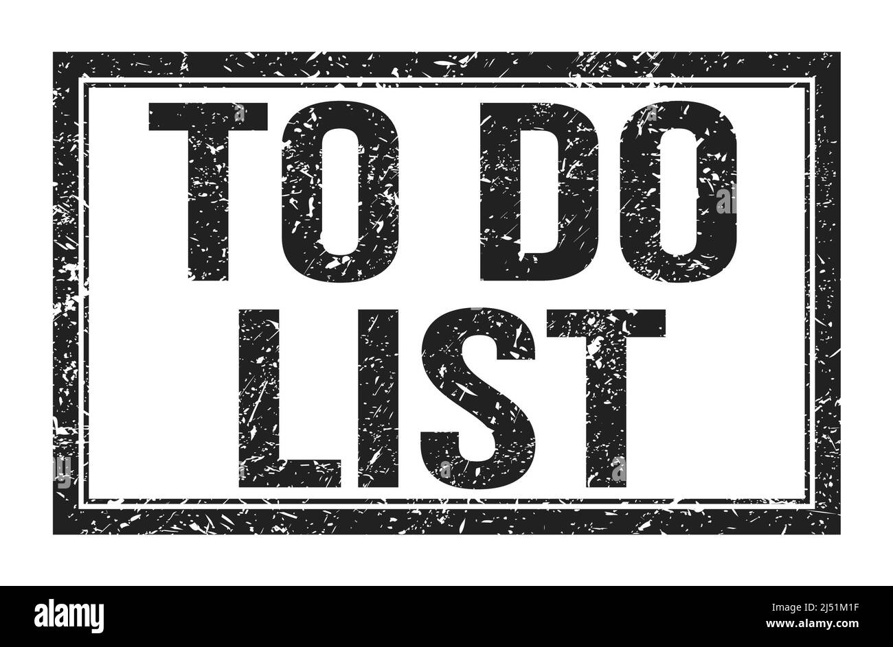 TO DO LIST, words written on black rectangle stamp sign Stock Photo - Alamy