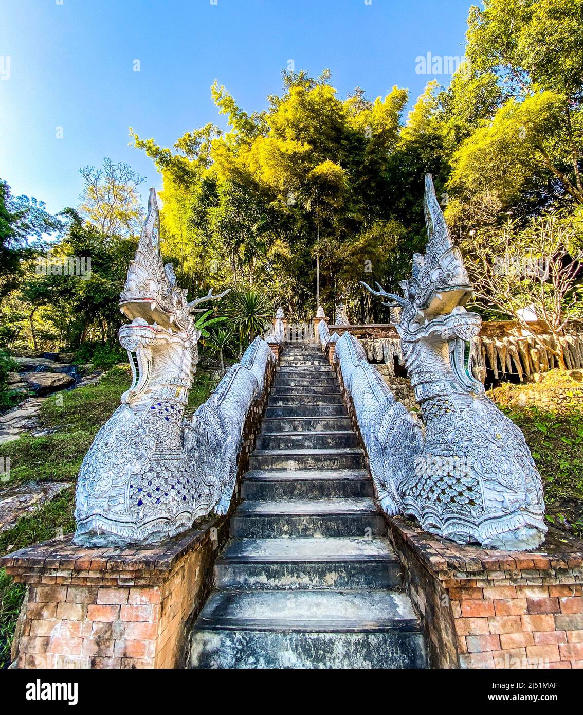Wat Pha Lat or Wat Palad, old temple in jungle, Chiang Mai, Thailand ...