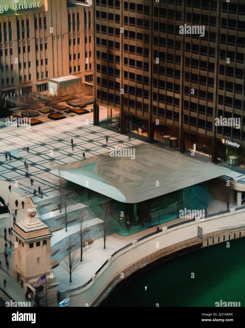 Chicago USA city center skyscrapers and architecture, America travel ...