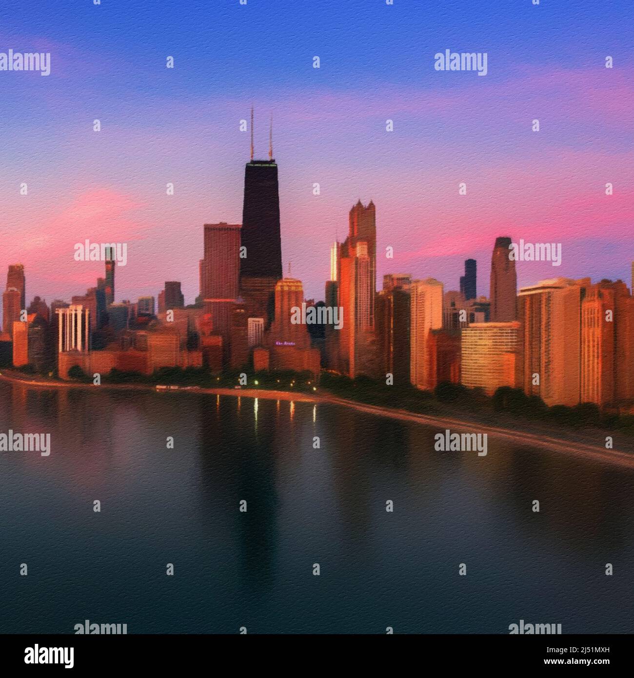 Chicago USA city center skyscrapers and architecture, America travel ...