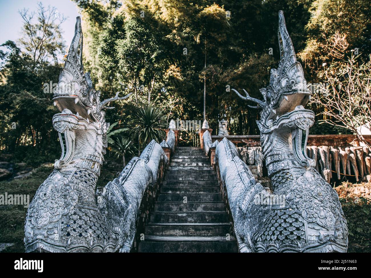 Wat Pha Lat or Wat Palad, old temple in jungle, Chiang Mai, Thailand ...