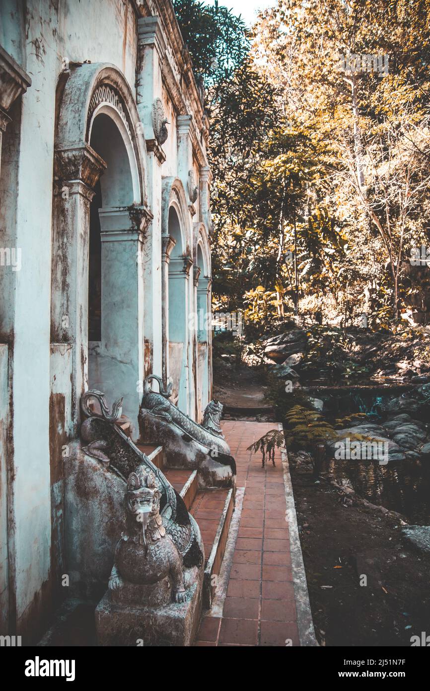 Wat Pha Lat or Wat Palad, old temple in jungle, Chiang Mai, Thailand ...