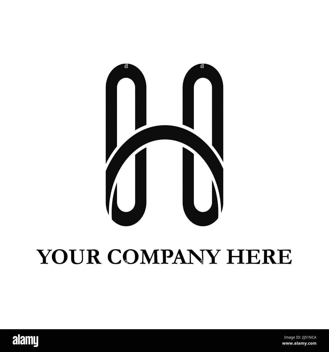 H logo. An illustration representing an abstract letter H logo ...