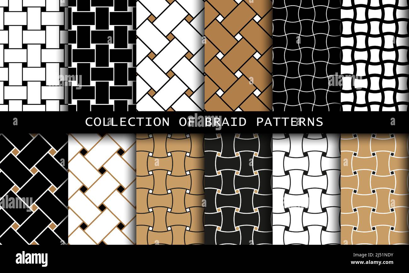 Grid of woven patterns Stock Vector Images - Alamy