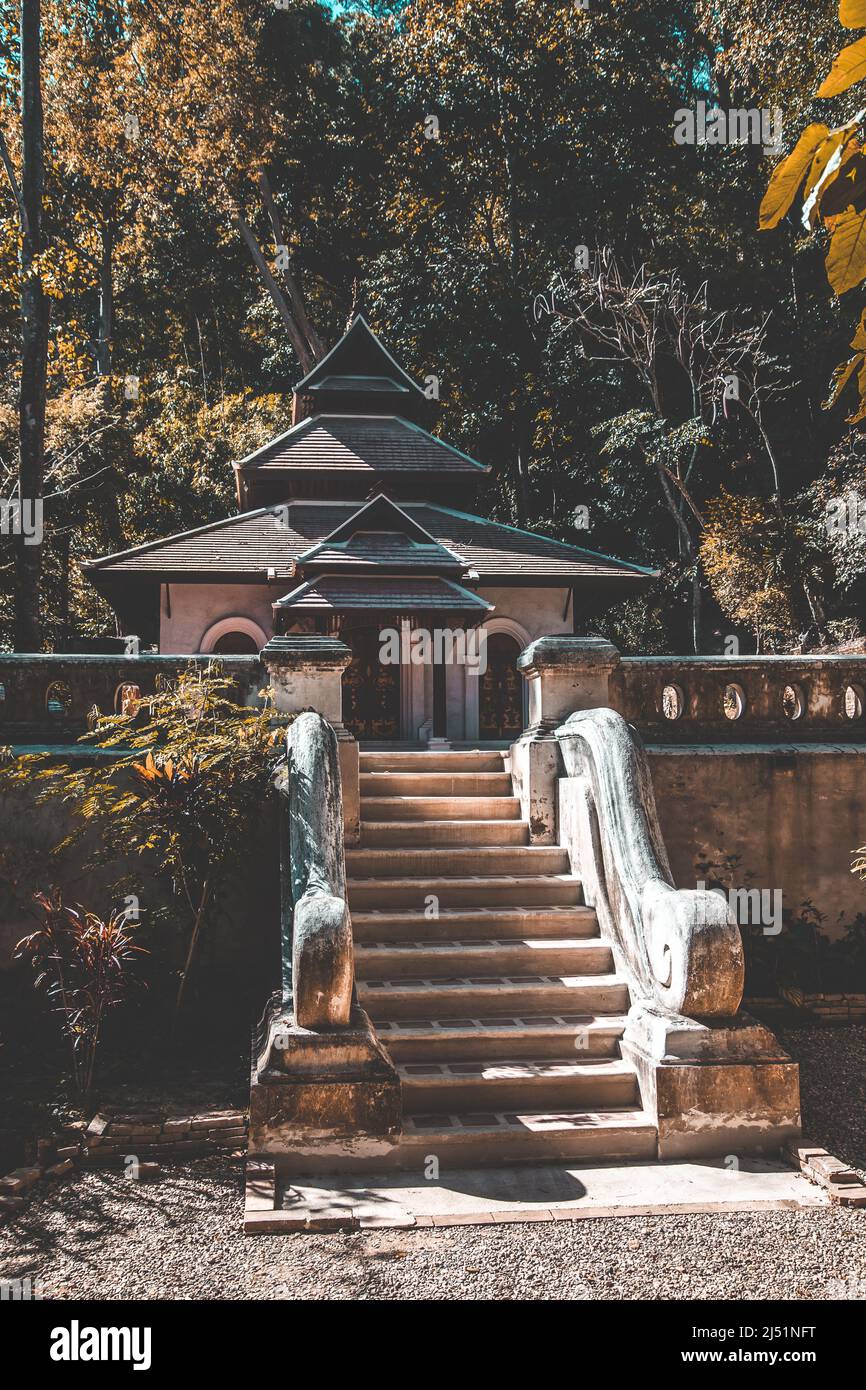 Wat Pha Lat or Wat Palad, old temple in jungle, Chiang Mai, Thailand ...