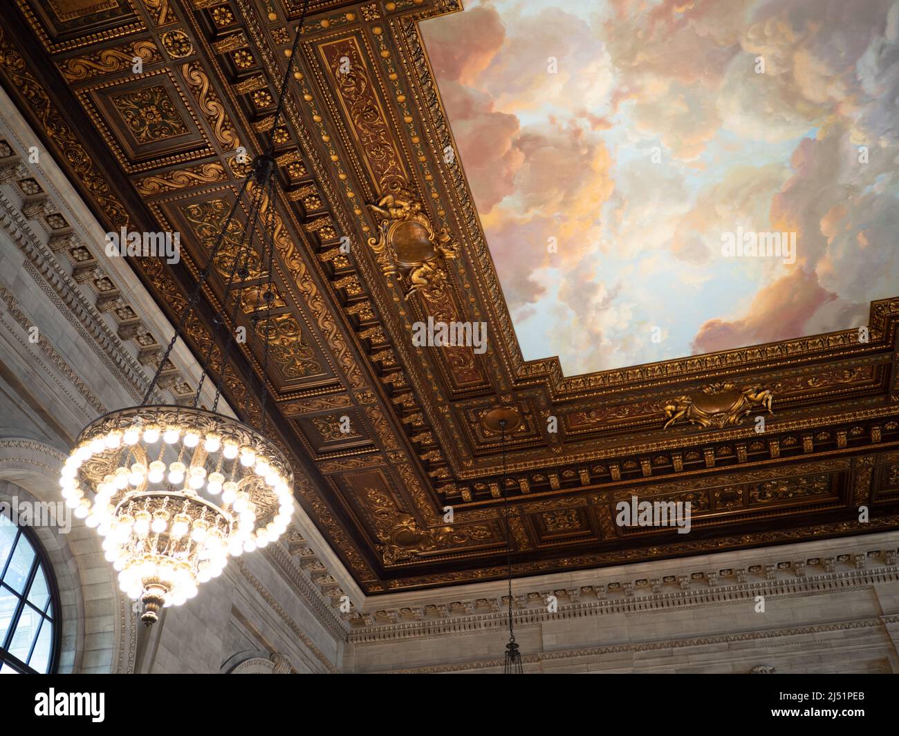 New York Public Library ceiling Stock Photo - Alamy