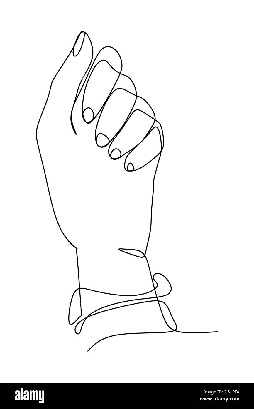 Hand gesture isolated clenched Stock Vector Images - Alamy