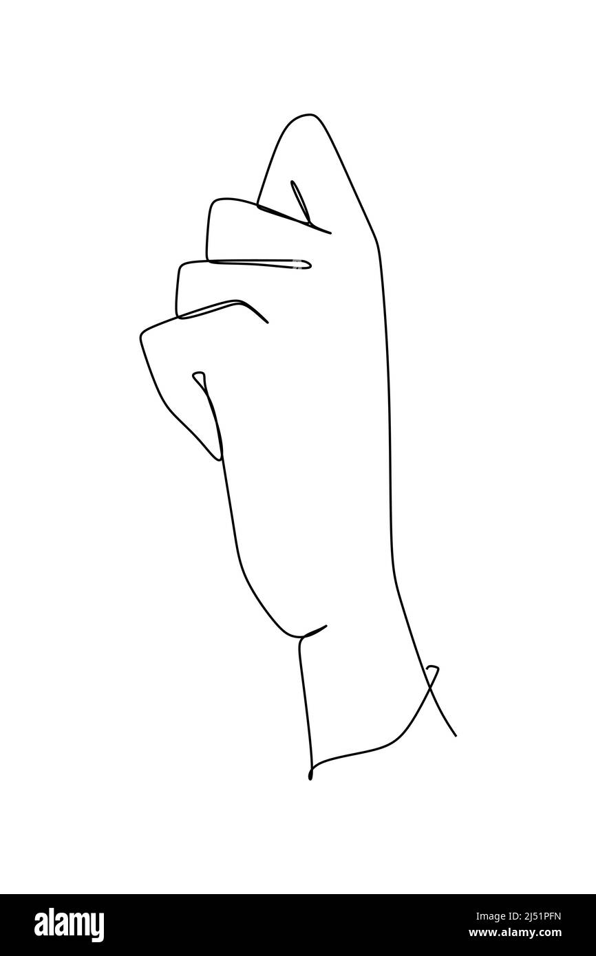 Hand gesture isolated clenched Stock Vector Images - Alamy